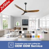 China 220v Solid Wood Ceiling Fan Low Power Consumption Power Efficient for sale
