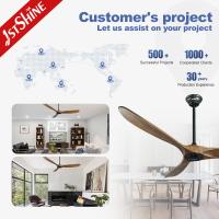 China 220v Solid Wood Ceiling Fan Low Power Consumption Power Efficient for sale