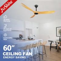 China OEM Remote Control Bldc Solid Wood Ceiling Fan With LED Lighting for sale