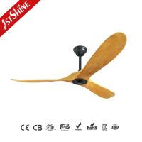 China OEM Remote Control Bldc Solid Wood Ceiling Fan With LED Lighting for sale