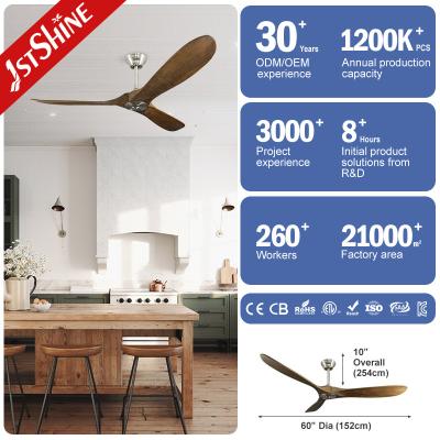 Cina RoHS OEM Ventilatori per soffitti in legno per magazzini commerciali per estate e inverno in vendita