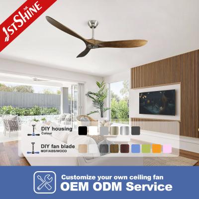 Cina RoHS OEM Ventilatori per soffitti in legno per magazzini commerciali per estate e inverno in vendita