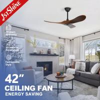 China Low Noise Decorative Solid Wood Ceiling Fan With 5 Speed Remote Control for sale