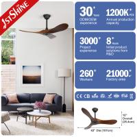 China Low Noise Decorative Solid Wood Ceiling Fan With 5 Speed Remote Control for sale