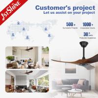 China Low Noise Decorative Solid Wood Ceiling Fan With 5 Speed Remote Control for sale