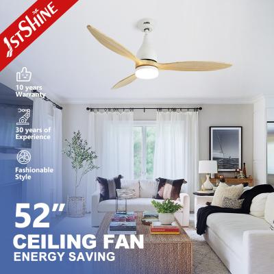 China Led Ceiling Fan With Remote Control Solid Wood Blade 3 Speeds Reversible Ac Motor ,decorative fan for sale