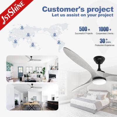 China Fan Ceiling Decorative 3 Wooden Blades DC 6 Speed Remote Control Low Noise for sale