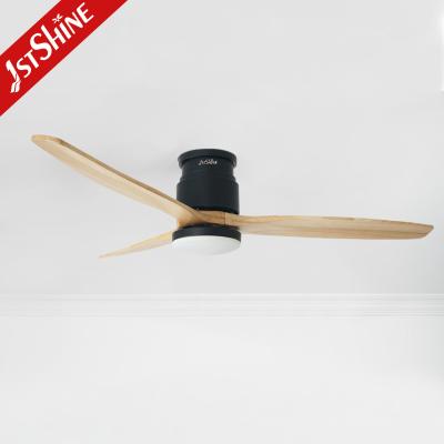 China Led Ceiling Fan With Remote Control ,52 Inches Flush Mounting Quiet Dc Motor for sale