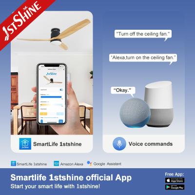 China Led Ceiling Fan With Remote Control ,52 Inches Flush Mounting Quiet Dc Motor for sale