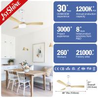 China Decorative DC220V Solid Wood Ceiling Fan High Speed Energy Saving for sale