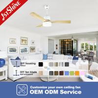 China Decorative DC220V Solid Wood Ceiling Fan High Speed Energy Saving for sale