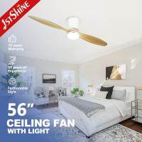 China DC Motor 56 Inch Solid Wood Ceiling Fan Decorative Remote Control for sale