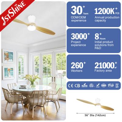 Cina Telecomando decorativo del legno solido a 56 pollici del ventilatore da soffitto del motore di CC in vendita