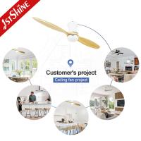 China DC Motor 56 Inch Solid Wood Ceiling Fan Decorative Remote Control for sale