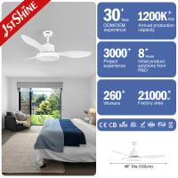 China 18 Watt LED Light Plastic Ceiling Fan Silent With Remote Control for sale