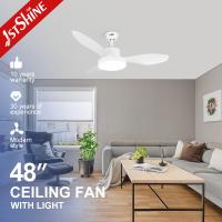 China 18 Watt LED Light Plastic Ceiling Fan Silent With Remote Control for sale