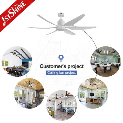 Cina Ventilatori di soffitto di 66 pollici più grandi con luci invertibili silenziosi motore aBS blade in vendita