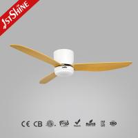 China Quiet DC Motor Flush Mount Ceiling Fan With Led Light Decorative for sale
