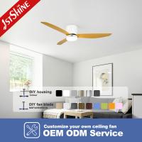 China Quiet DC Motor Flush Mount Ceiling Fan With Led Light Decorative for sale