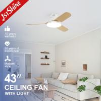 China Flush Mounted Ceiling Fan With Light Remote Dimmable Led Light for sale