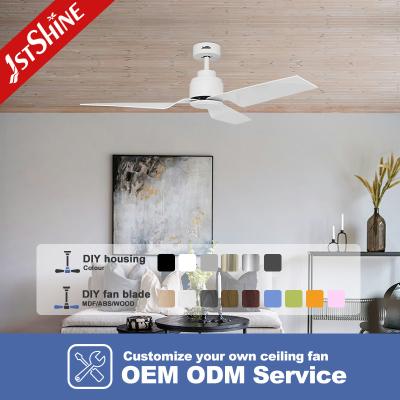 China White ABS Blades No Light DC Motor Ceiling Fan With Remote Control for sale