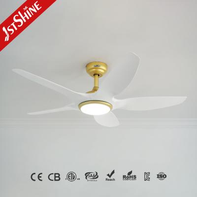 Cina 5 Ventilatore di soffitto a lame di plastica con luce a led dimmabile Bianco Nero Motore a corrente continua a basso rumore in vendita