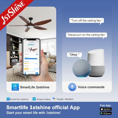 Cina soggiorno Fancy 52 Inch LED soffitto ventilatore ABS lame corpo LED Lampada Air Cooler in vendita