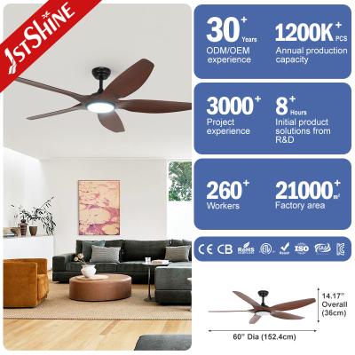 Cina soggiorno Fancy 52 Inch LED soffitto ventilatore ABS lame corpo LED Lampada Air Cooler in vendita