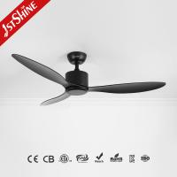 China Small And Low Profile Black Modern Ceiling Fan DC Motor ABS Blade for sale