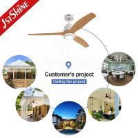 China White Silent DC Ceiling Fan With 6 Speed Choice Smart Remote Control for sale