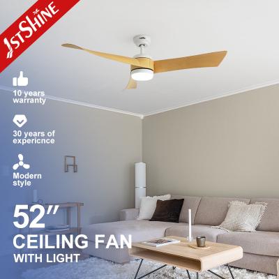 China 230V Plastic Blades 3 Color LED Dimmable Ceiling Fan With Remote Control for sale