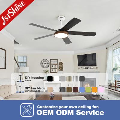 China Modern Ceiling Fan Light With Dc Motor Smart Dimmable LED Light for sale
