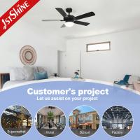 China Black Ceiling Fan With Light Kit Multifunction 6 Speed Wind Speed for sale