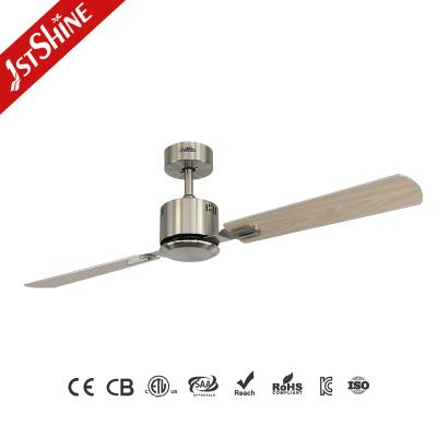 China Copper Motor Modern Ceiling Fans 2 MDF Sliver Finish Blades With 6 Speeds for sale