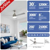 China Adjustable Light Quiet Motor LED Ceiling Fan With 3 MDF Blade for sale
