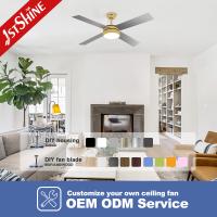 China CCC Modern Ceiling Fan With Light And Remote Control 4 MDF Blades for sale