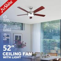 China Remote Control ROHS Modern Flush Mount Ceiling Fan With Light for sale
