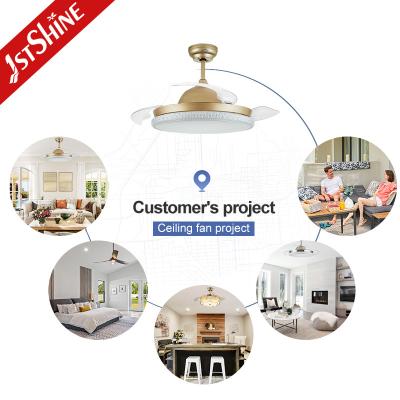Cina Uso ritrattabile a 42 pollici di Crystal Chandelier Ceiling Fans Indoor in vendita