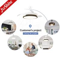 China Modern Retractable DC 65W Smart Ceiling Fan Light Dimmable 6 Speed for sale