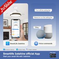China Modern Retractable DC 65W Smart Ceiling Fan Light Dimmable 6 Speed for sale