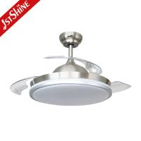 China LED Retractable Ceiling Fan Light 3 Speed Remote Control Modern for sale