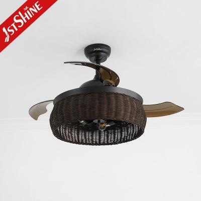 Chine Fan de plafond léger mis en cage à télécommande, fan de plafond décoratif de LED à vendre