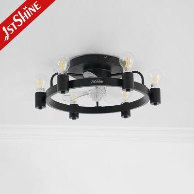 China Bedroom Industrial Easy To Install Flush Mount Ceiling Fan With Light for sale