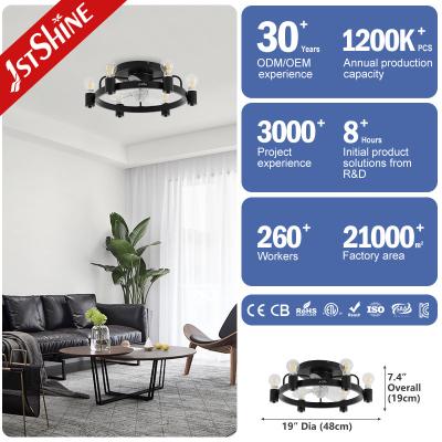 China Bedroom Industrial Easy To Install Flush Mount Ceiling Fan With Light for sale