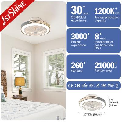 China 20 Inches Low Profile Ceiling Fan Flush Mount Ceiling Fan With Light Remote Control for sale