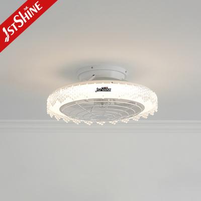 China Acrylic Shell LED Ceiling Fan Dimmable LED Light Fan With Quite DC Motor for sale