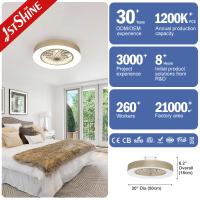 China 5 PC Blades Indoor Dimmable LED Ceiling Fan With Remote Control Switch for sale