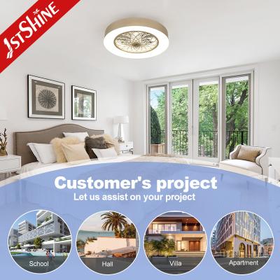 China 5 PC Blades Indoor Dimmable LED Ceiling Fan With Remote Control Switch for sale