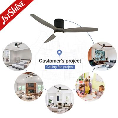 Cina Ventilatore di soffitto a montaggio a scarico in legno massello decorativo con luce a LED 6 velocità telecomando in vendita