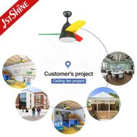China Bedroom Brushless Dimmable LED Ceiling Fan With Remote RoHS Certification for sale